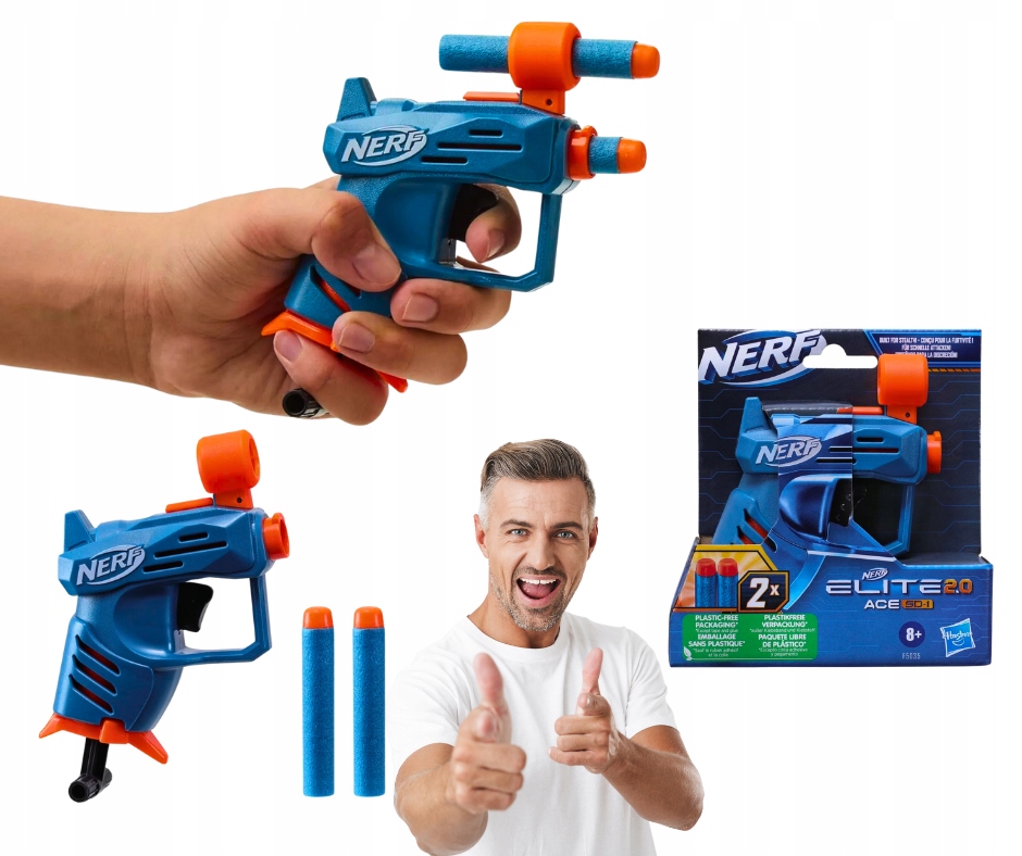 HASBRO NERF ELITE 2.0 WYRZUTNIA ACE SD-1 F5035 - porównaj ceny - Allegro.pl