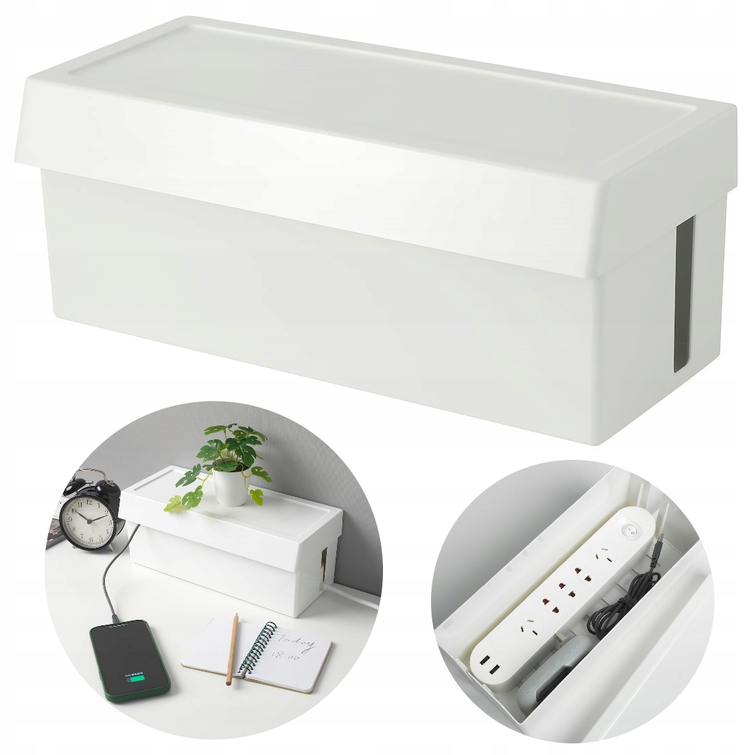 IKEA SATTING Pojemnik z pokrywką maskownica na kable listwy zasilające ...