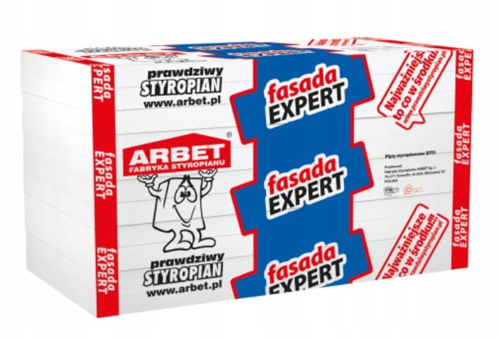 Arbet EXPERT styropian fasada biały 040/15 cm/2 m2 • Cena, Opinie • Styropian 12156541910 • Allegro