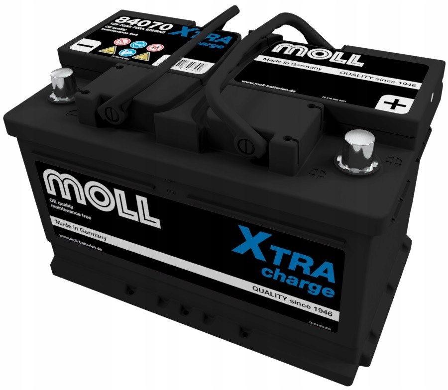 Akumulator 12V 70Ah 700A MOLL Xtra Charge 84070 4027701840700 za 549 ...
