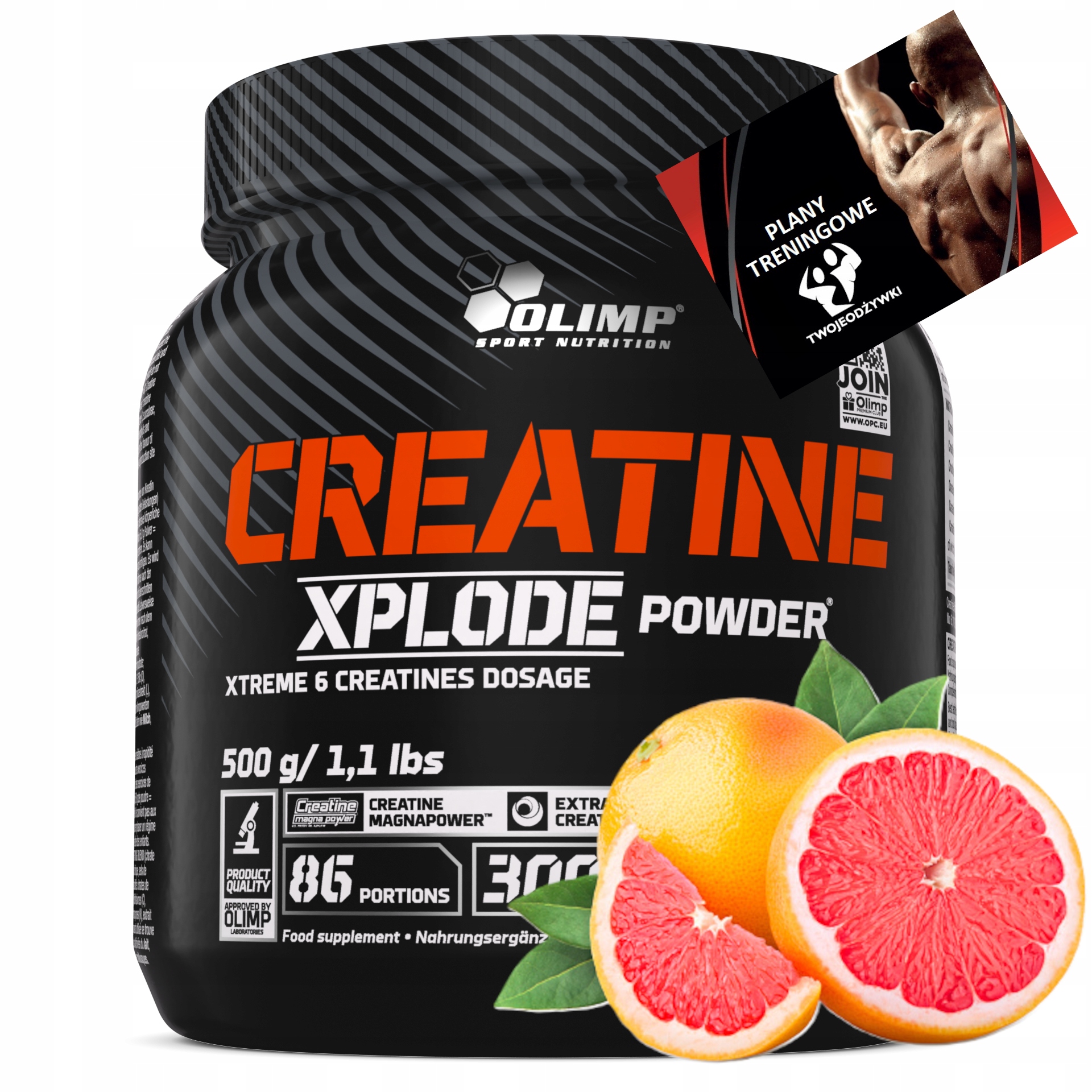OLIMP Creatine Xplode 500g MONO STACK MIX MOC MIĘŚNIE 6 KREATYNA ...