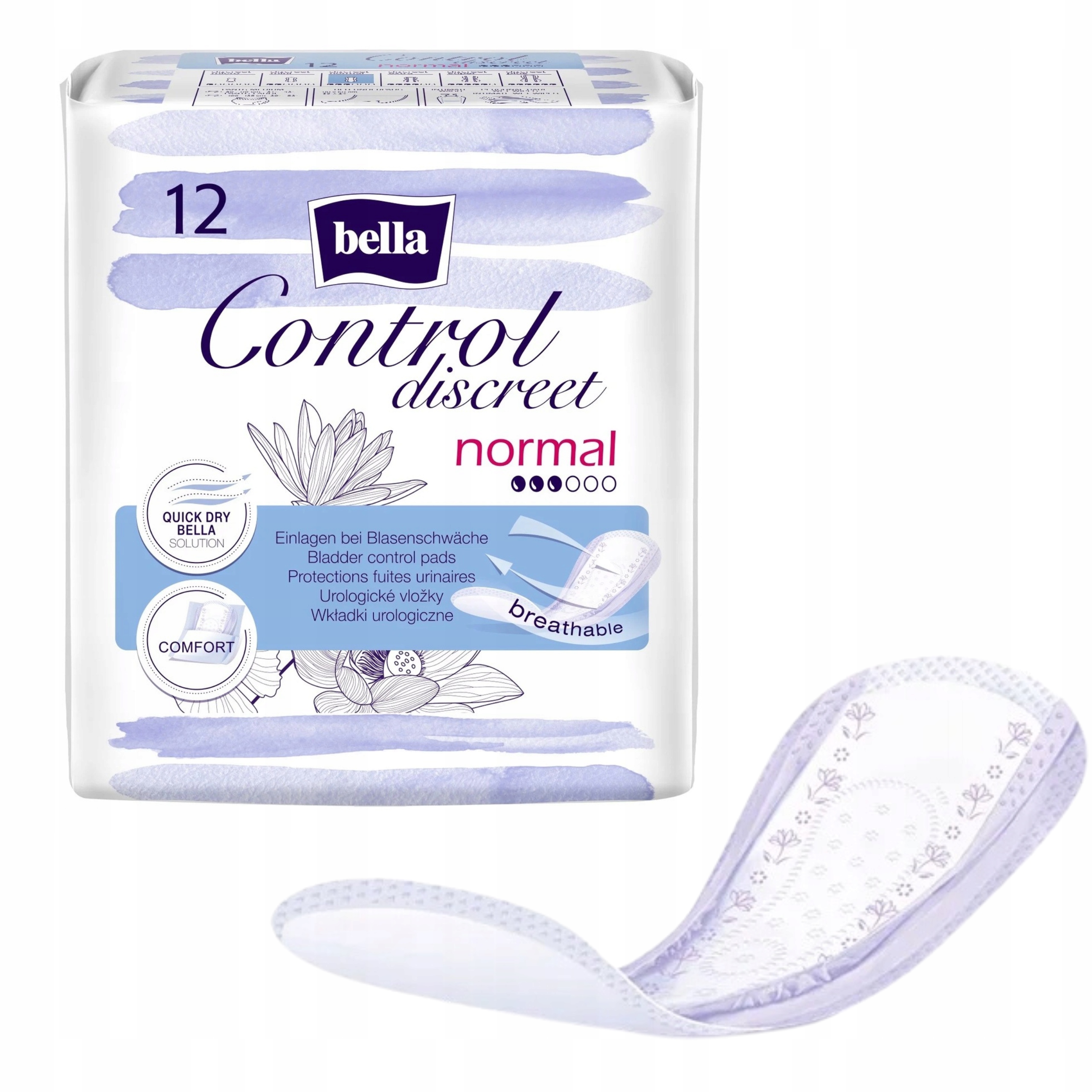 WKŁADKI UROLOGICZNE BELLA CONTROL DISCREET NORMAL 12szt. (5900516696931 ...
