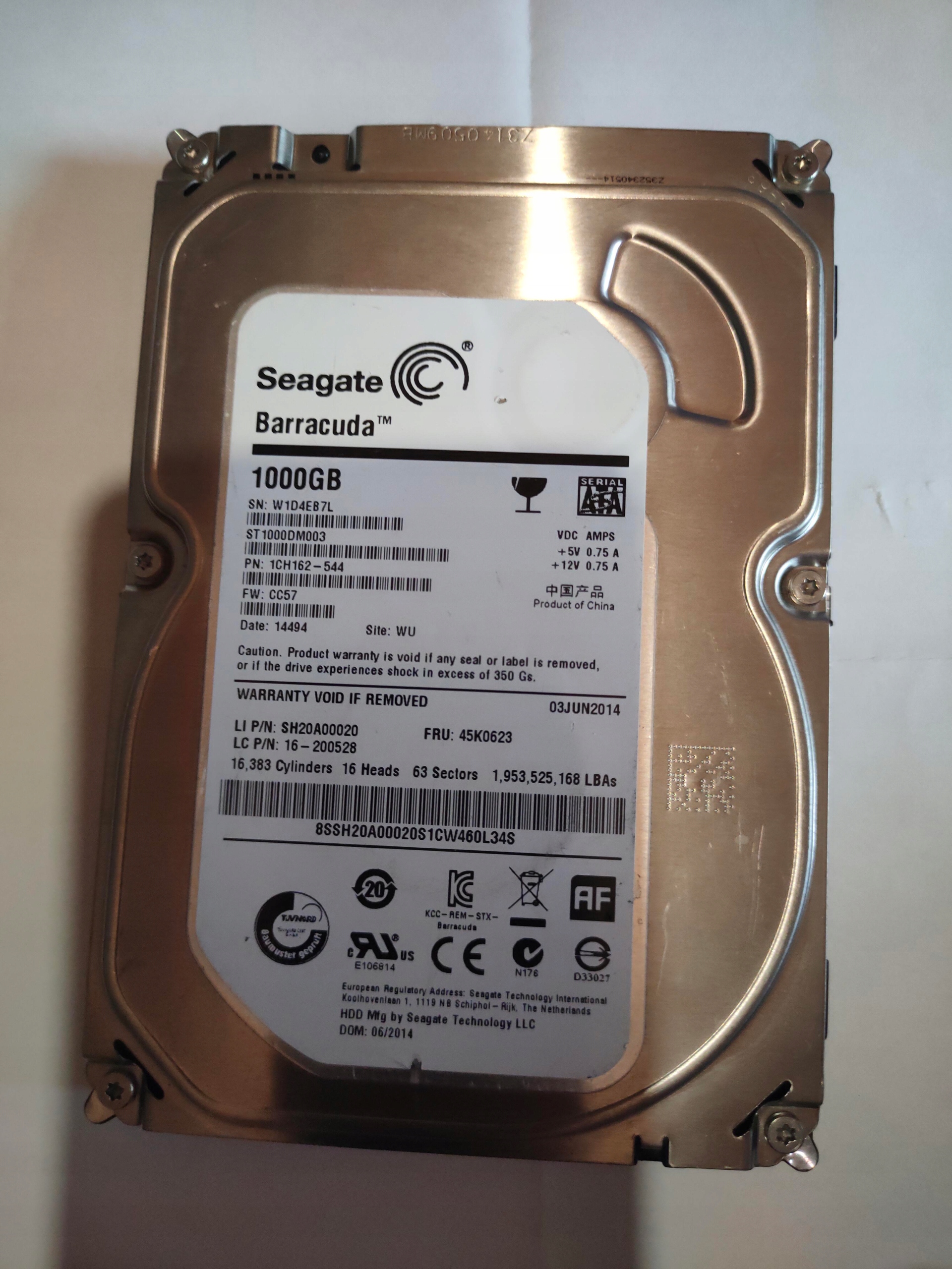 HDD 3,5" Seagate 1TB ST1000DM003 - Sklep, Opinie, Cena w Allegro