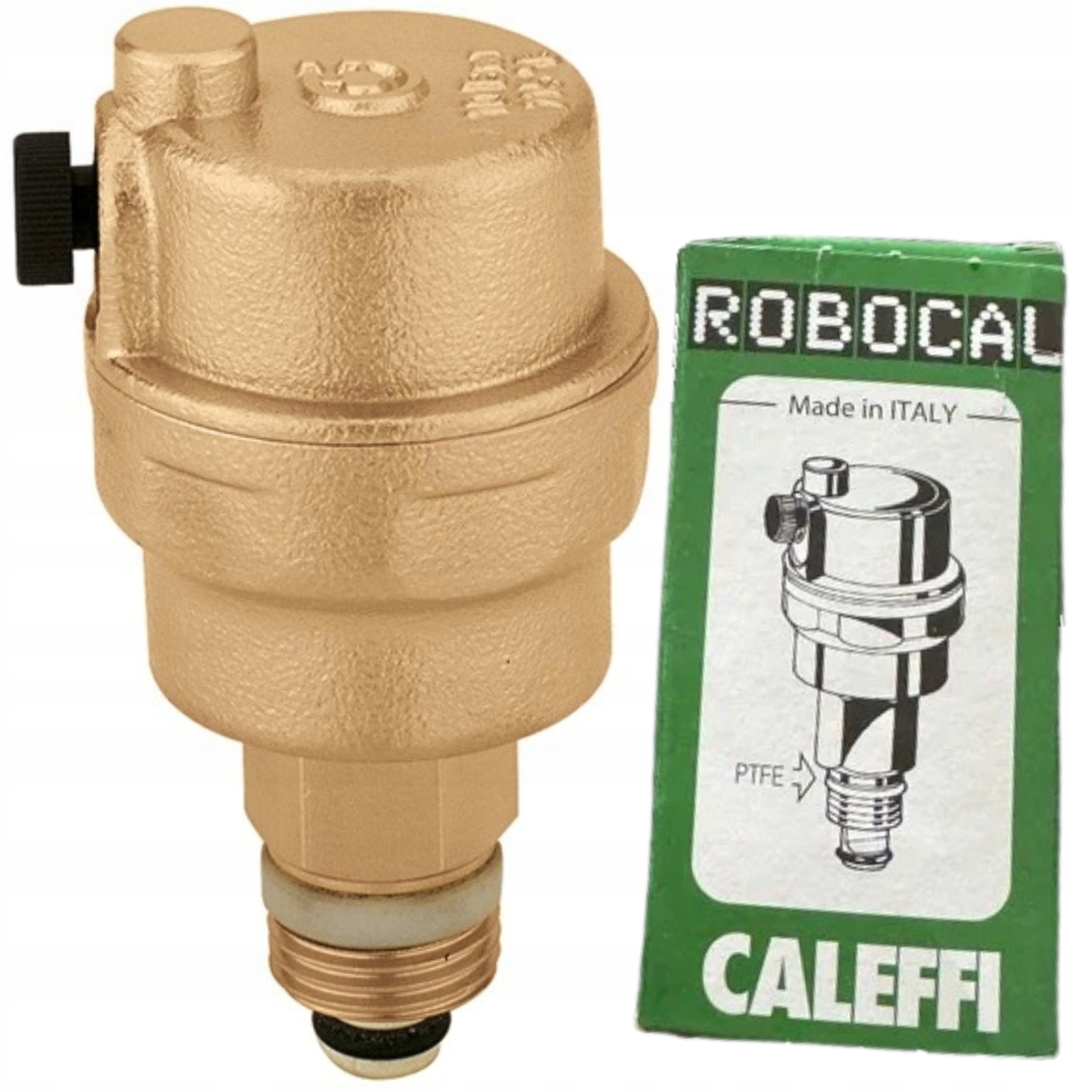 Odpowietrznik automatyczny 1/2" DN15 z zaworem stopowym Robocal Caleffi ...