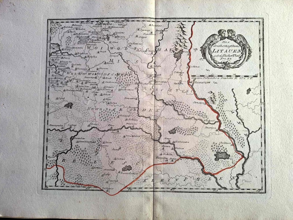 Mapa Litwa Nowogródek Mińsk Reilly 1789 oryginał 15133815435 - Allegro.pl