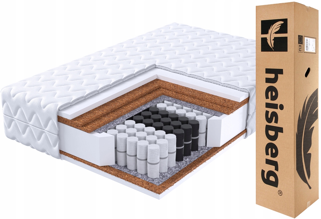 Materac sprężynowy kieszeniowy Heisberg BIS 140 x 200 x 23cm H4, H5 ...
