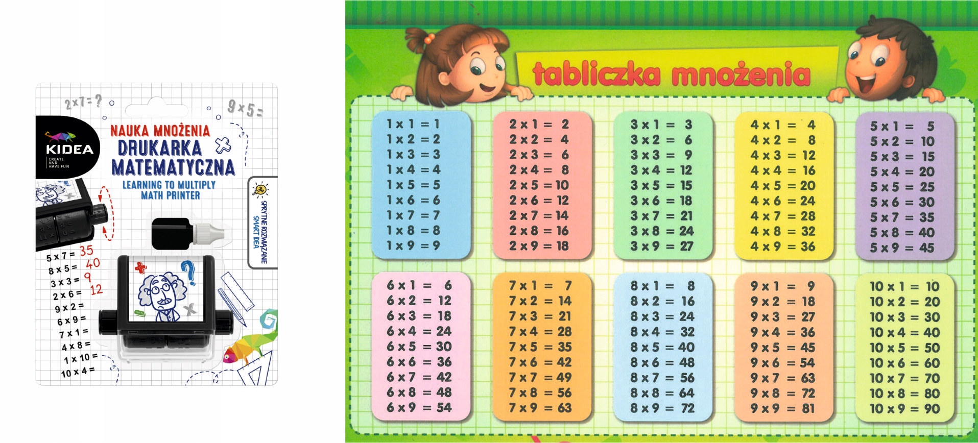 Drukarka matematyczna nauka mnożenia Kidea (5901130094509) • Cena ...