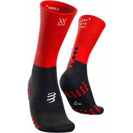 Compressport Mid Compression Sock | BLACK/RED-T1 • Cena, Opinie - Allegro