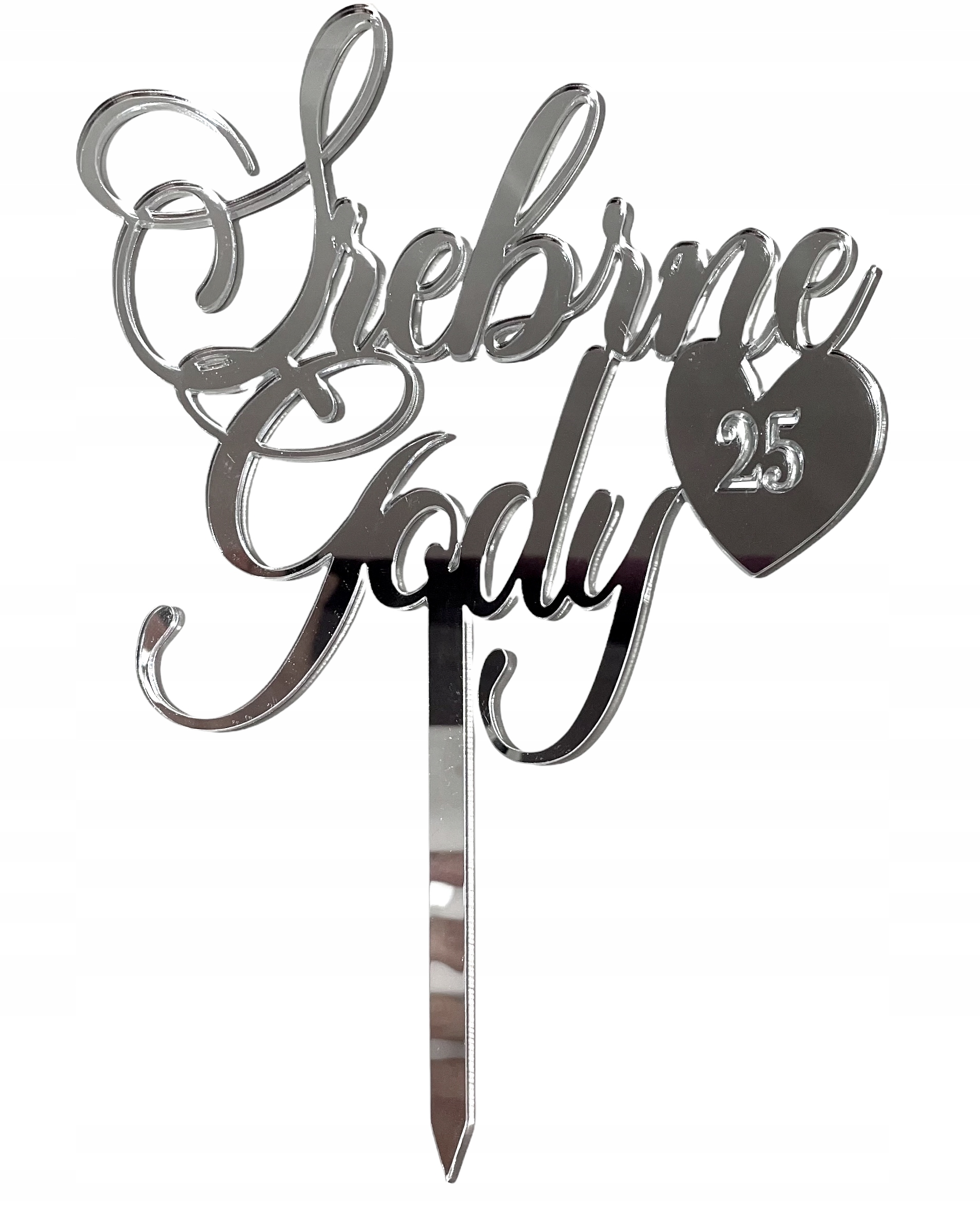 TOPPER NA TORT ROCZNICA ŚLUBU srebrne gody 25 lust • Cena, Opinie • Toppery 13192090851 • Allegro