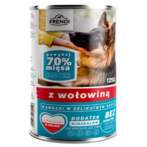 Frendi psy duże rasy kawałki z wołowiną 1250g (5904316130046) • Cena ...