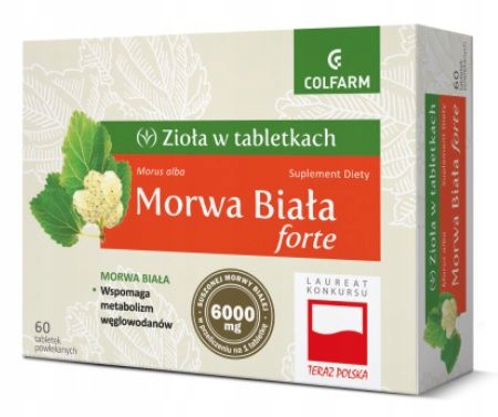 Colfarm Moruše Bílá forte 60 potahovaných tablet za 136.00CZK - Allegro