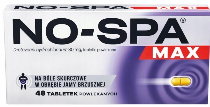 No-Spa MAX 80 mg 48 tabletek (5902502992850) • Cena, Opinie ...