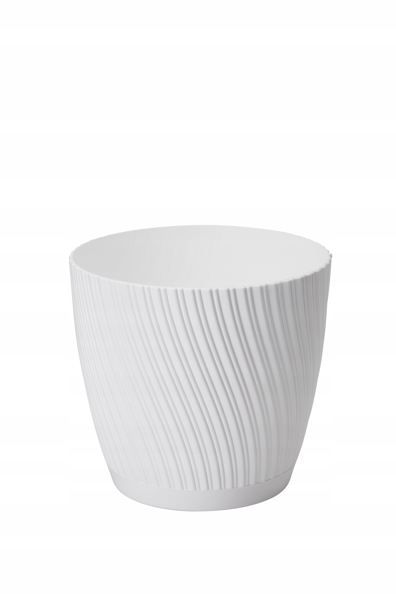 Műanyag virágcserép, fehér Form-Plastic, 21 cm x 23 cm x 21 cm ...