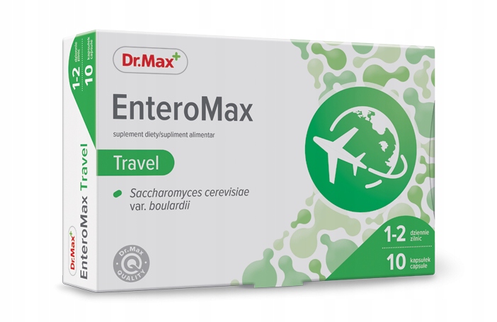 Enteromax Travel Dr.Max probiotyk 10 kapsułek • Cena, Opinie - Allegro
