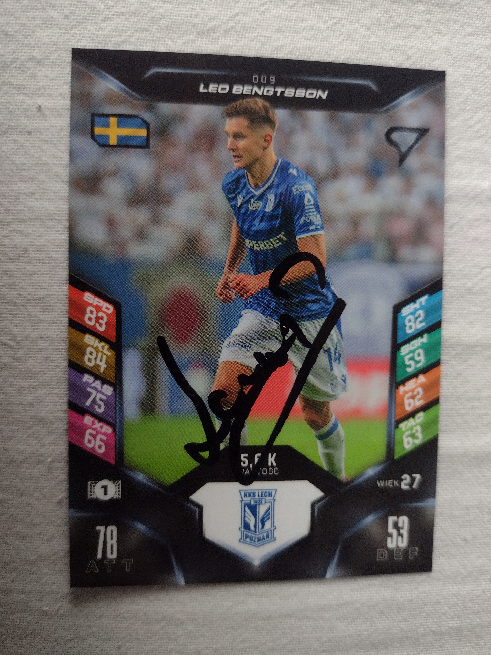 Karta SportZoo Duel autograf Lech Poznań sezon 2025/26 Leo Bengtsson ...