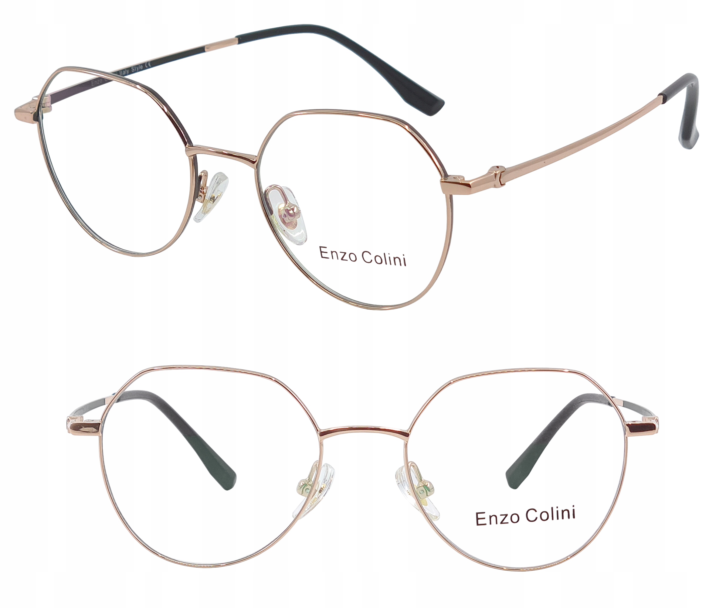 Okulary Oprawki pełne ENZO COLINI 13017 ZŁOTY RÓŻ 13401846722 - Allegro.pl