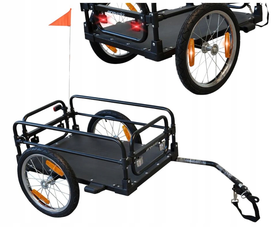 PRZYCZEPKA ROWEROWA TRANSPORTOWA BAGAŻOWA SKŁADANA WÓZEK DO ROWERU ...