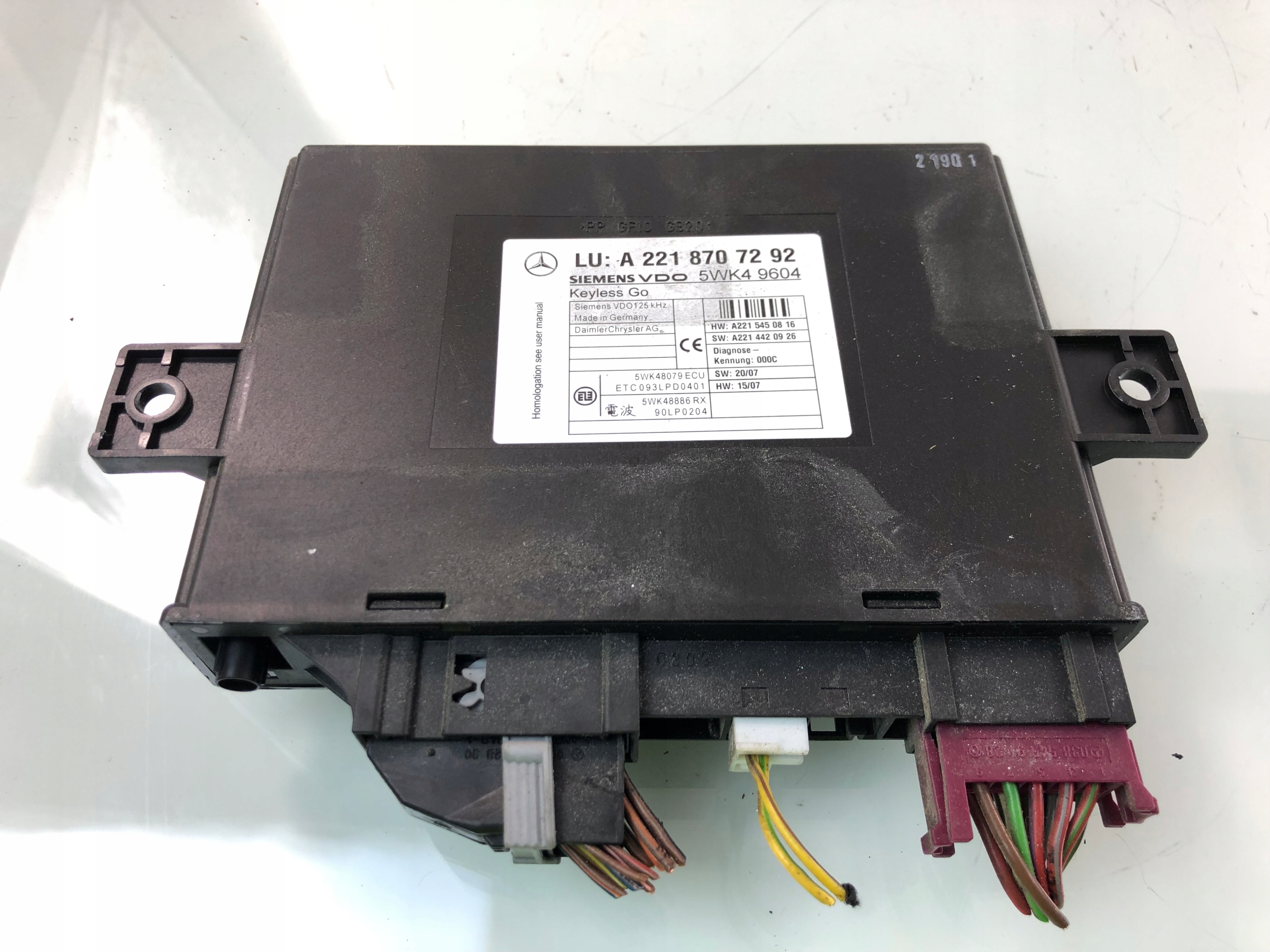 MODUŁ STEROWNIK KEYLESS GO MERCEDES W221 LIFT W216 • Cena, Opinie - Allegro