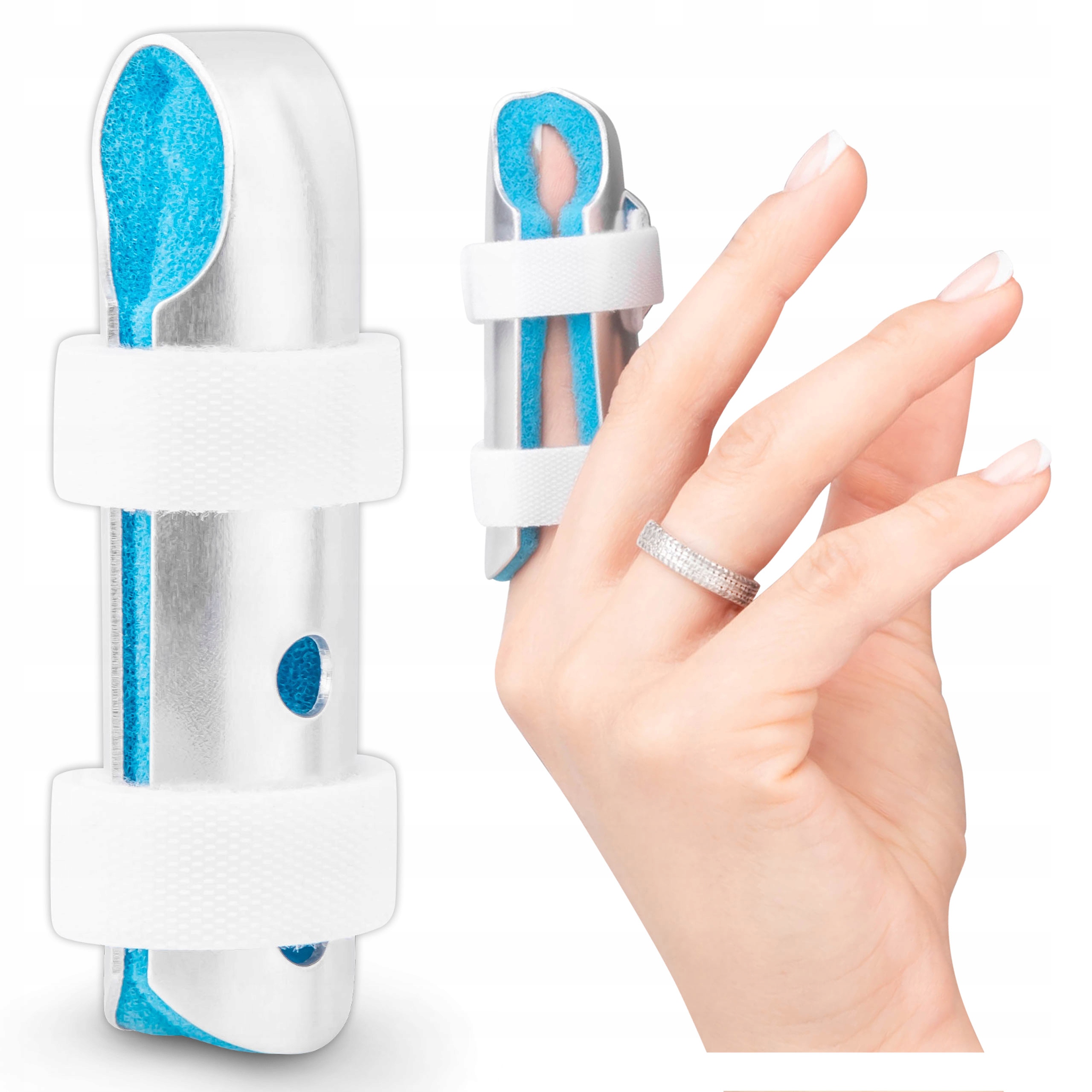 Lehká hliníková lišta na prst ortéza prstu stabilizátor kolejnice roz M ...