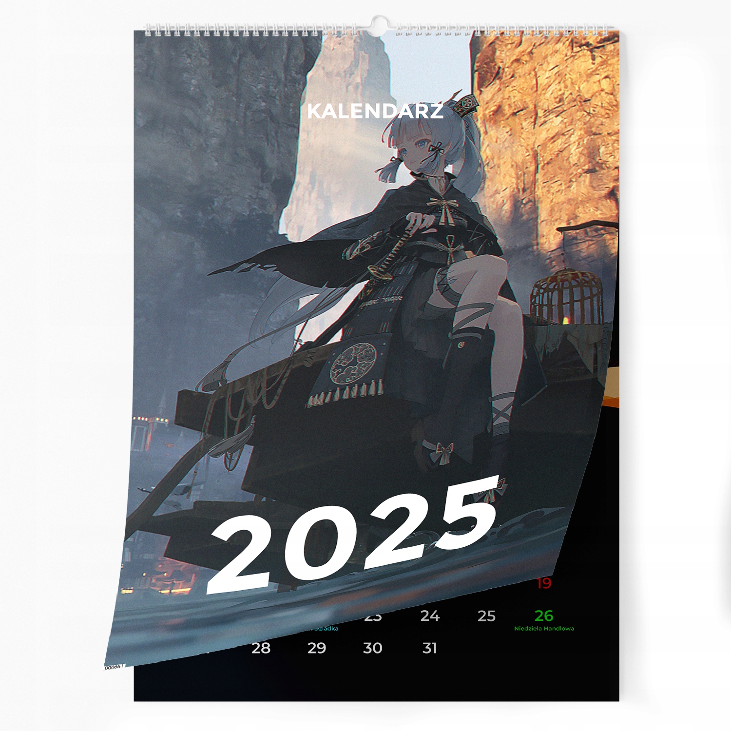 KALENDARZ NA ROK 2025 ŚCIENNY 13-STRONNY A4 Genshin impact NIEDZIELE ...