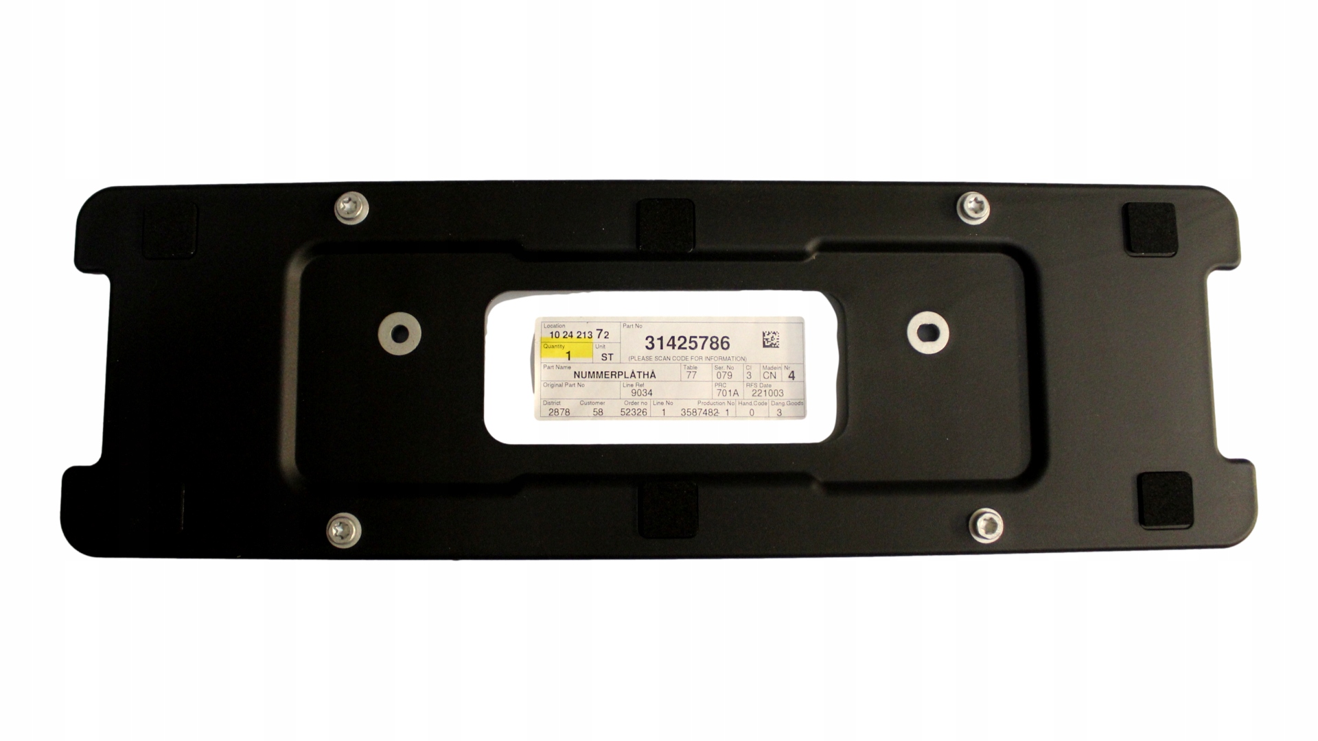 VOLVO V90 II podkladka rejestracja zderzak przod 3 0657039875460 za 172 ...