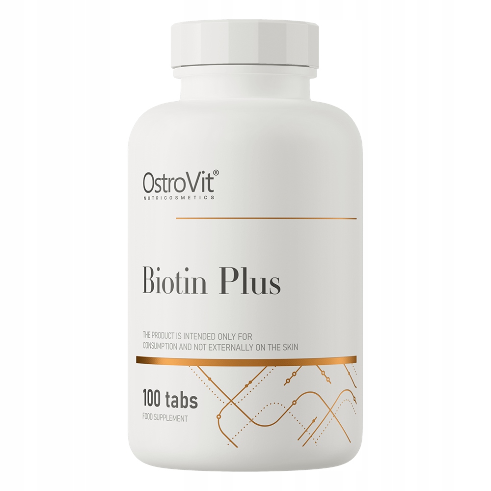 OstroVit Biotin Plus Biotyna Cynk Selen Kwas Foliowy 100 Tabletek ...