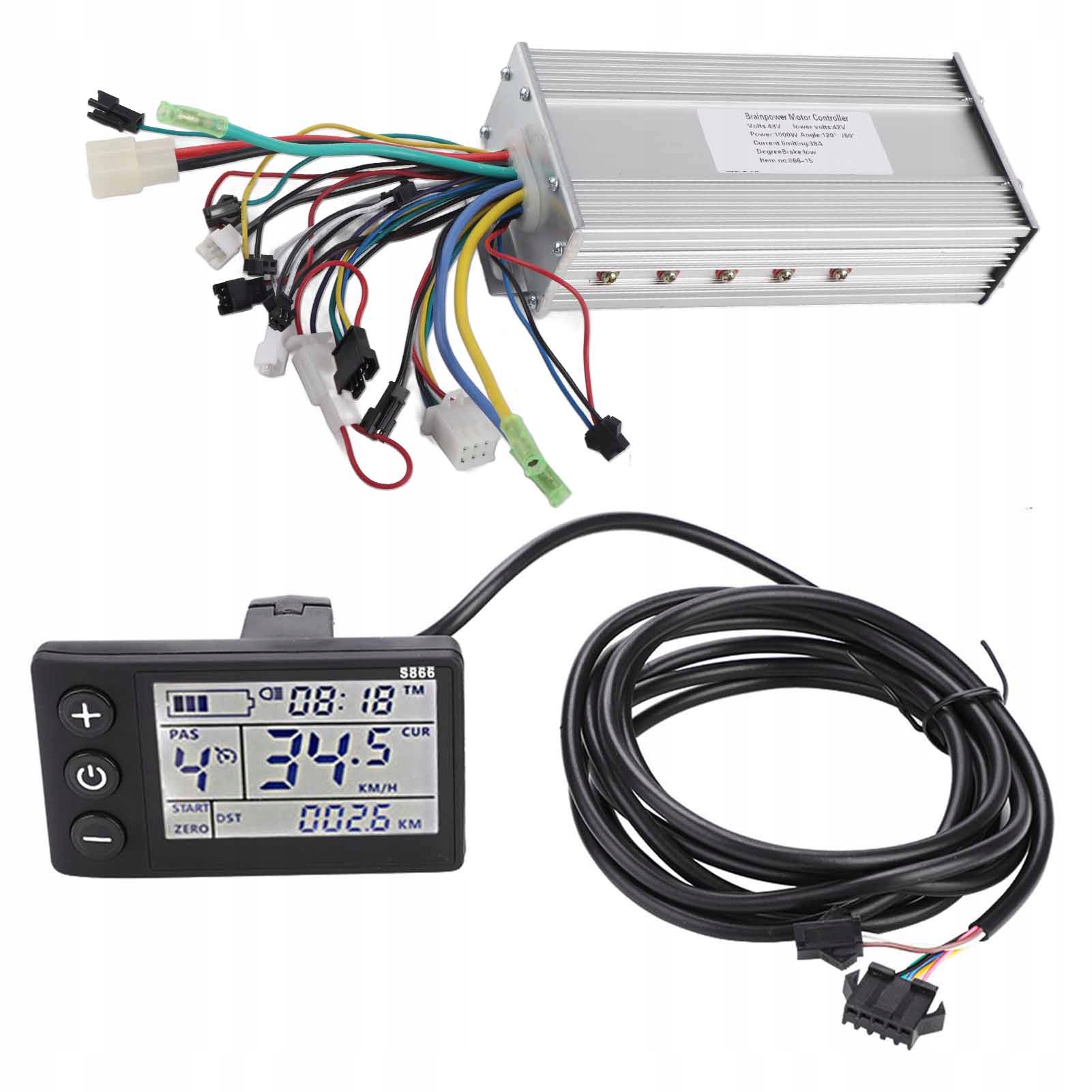 48V 1000W STEROWNIK SILNIKA KONTROLER LCD ROWER - STEROWNIK - 13687985008 - Allegro.pl