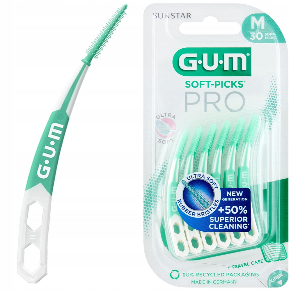 SUNSTAR GUM SOFT-PICKS PRO SZCZOTECZKI MIĘDZYZĘBOWE CZYŚCIKI ROZMIAR M ...