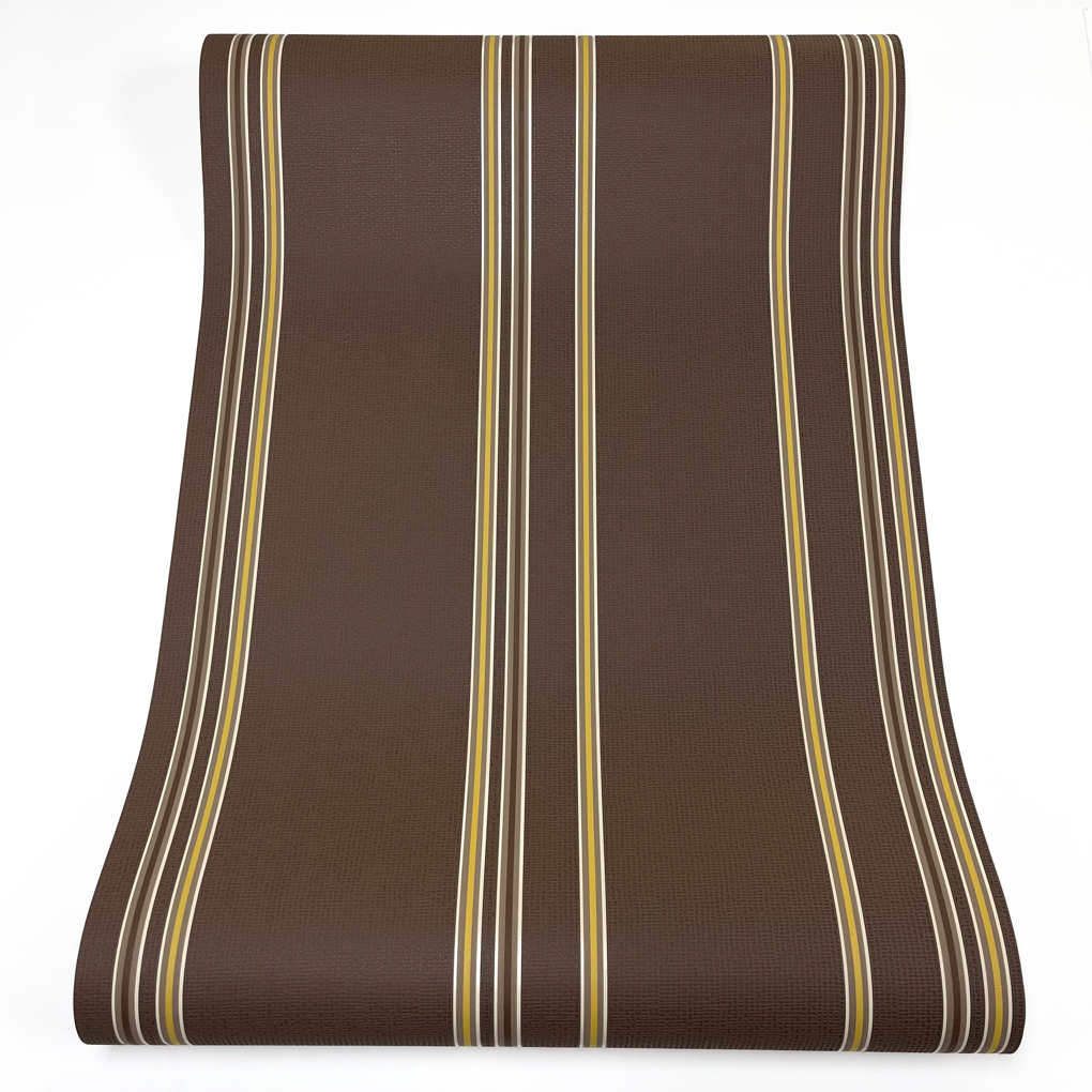 WINYLOWA BRĄZOWA TAPETA PIONOWE PASKI PASY STRUKTURA PŁÓTNO 75372 ...