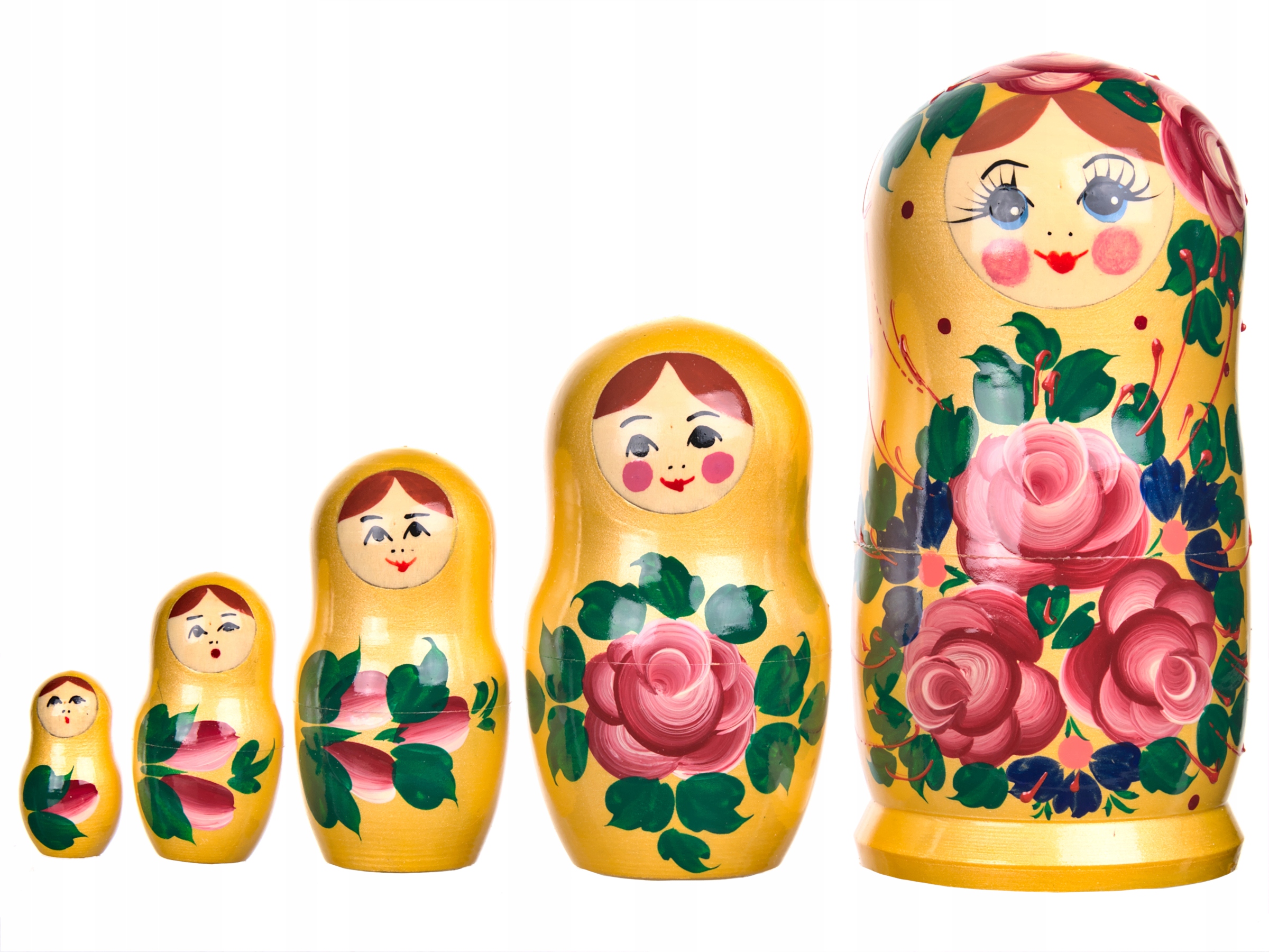 Matrioszka 5w1 rosyjska lalka drewniana figurka 13002386630 - Allegro.pl