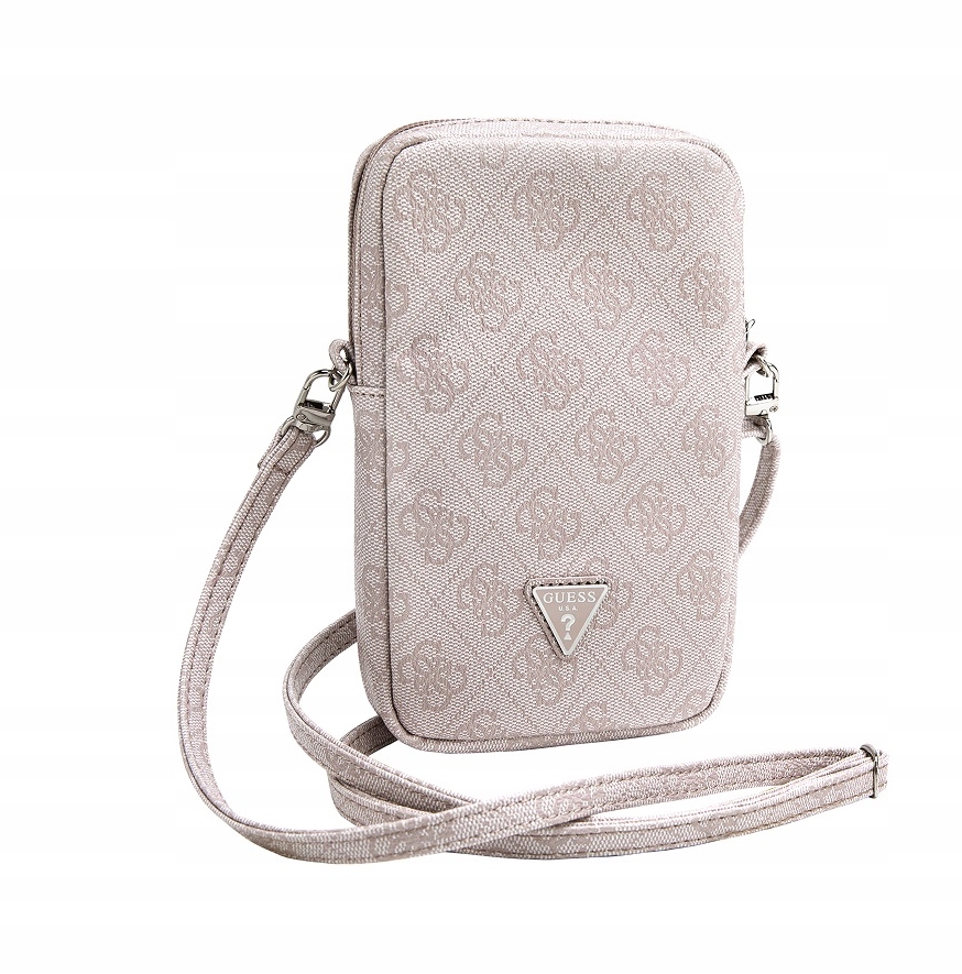 Guess PU 4G Triangle Logo Wallet Phone Bag Zipper RÓŻ (3666339210762 ...