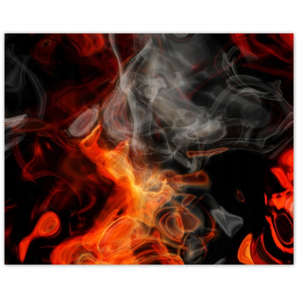 Naklejki 50x40 Ogień dym • Cena, Opinie • Naklejki ścienne 12608247488 • Allegro