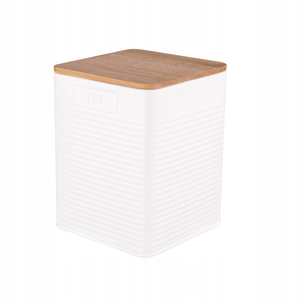 PLECHOVKA S BAMBUSOVÝM VÍKEM BÍLÁ TEA LOFT za 191 Kč - Allegro