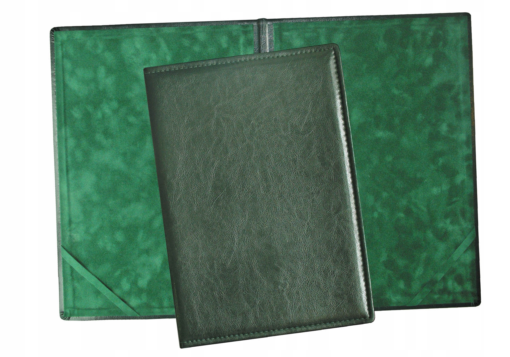 Obal na diplom A4, koženkový, bez potisku - zelený za 211 Kč - Allegro