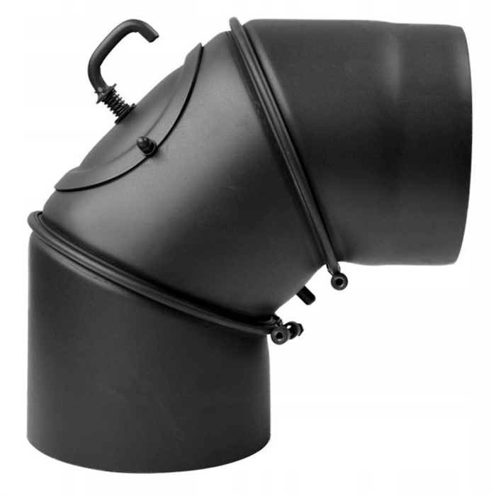 KOLANO Z SZYBREM I WYCZYSTKĄ FI 160 SPALINOWE REGULOWANE DO PIECA BLACHA (5903751231813) • Cena ...