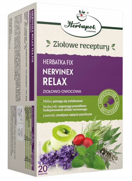 Herbatka fix NERVINEX RELAX HERBAPOL KRAKÓW - Herbapol | Sklep EMPIK.COM