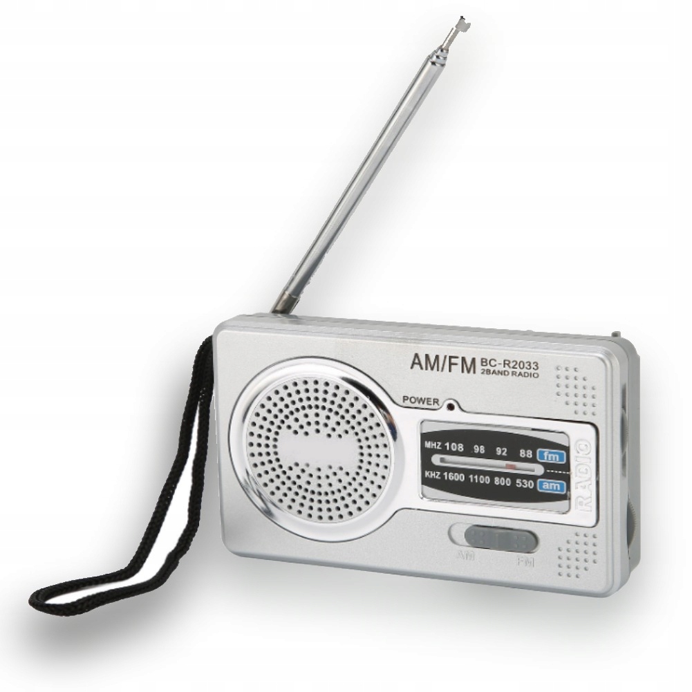 RADIO KIESZONKOWE PRZENOŚNE MAŁE KUCHENNE NA BATERIE FM AM 5W SREBRNY SZARY - Sklep, Opinie ...