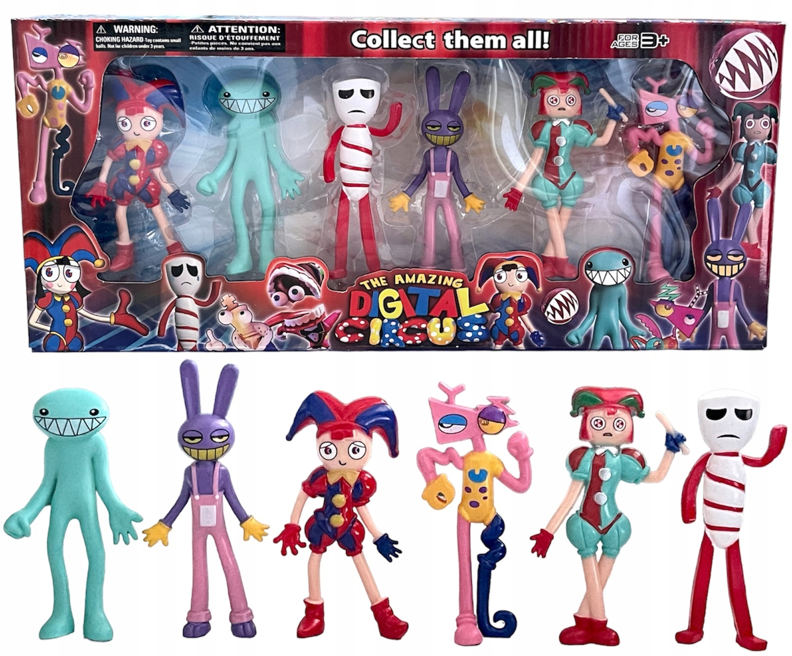 НАБІР З 6 ФІГУРОК The Amazing Digital Circus - СТАТУЕТКИ THE MEMORABLE ...