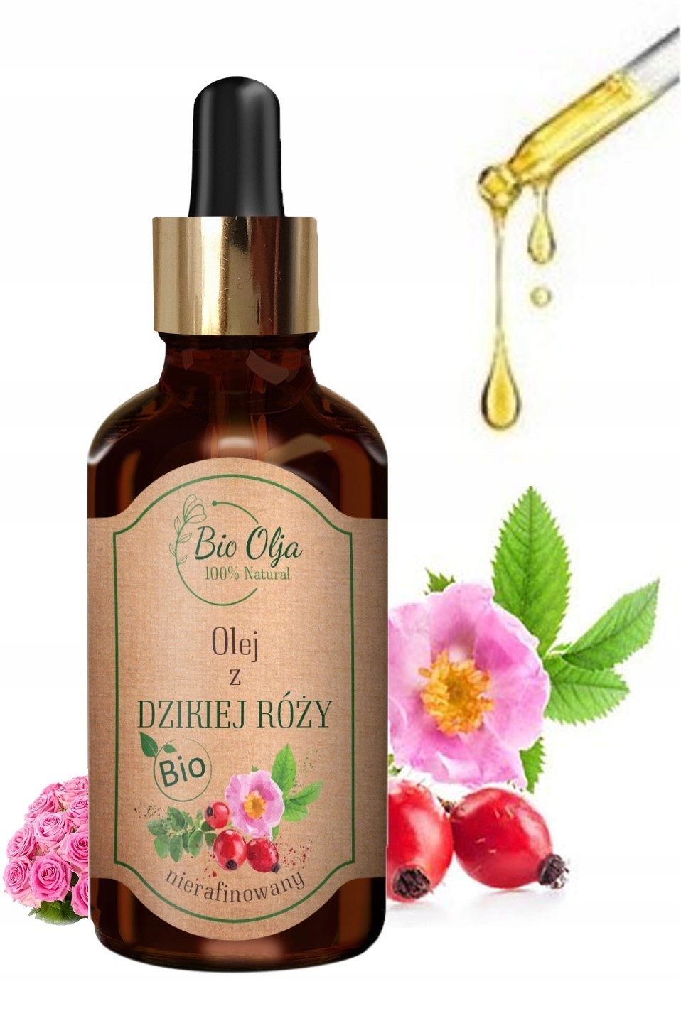 Olejek do twarzy Różany BioOlja 50 ml z dzikiej róży (5908217974112) • Cena, Opinie • Olejki do ...