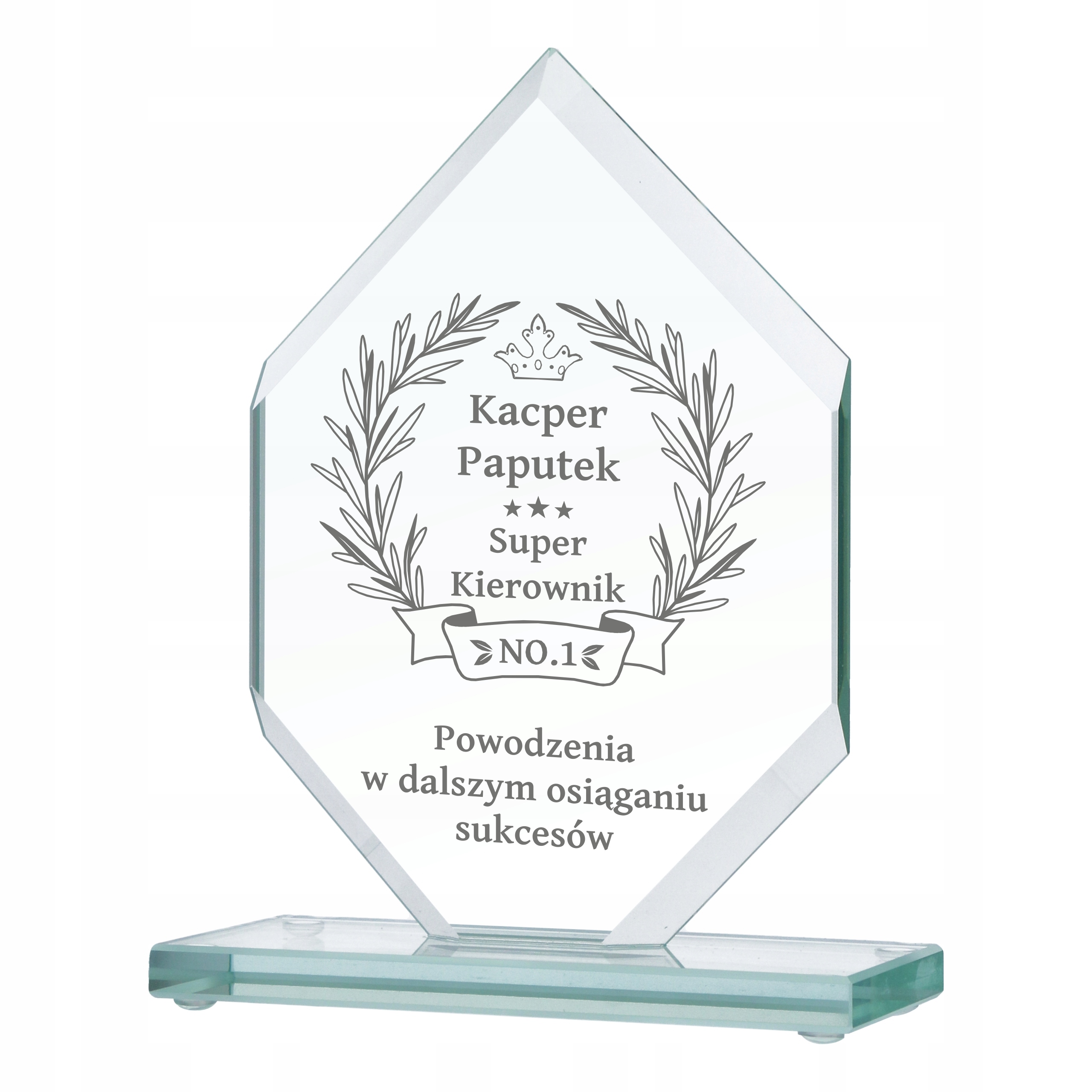 Statuetka Szklana Prezent Urodziny - Niska cena na Allegro