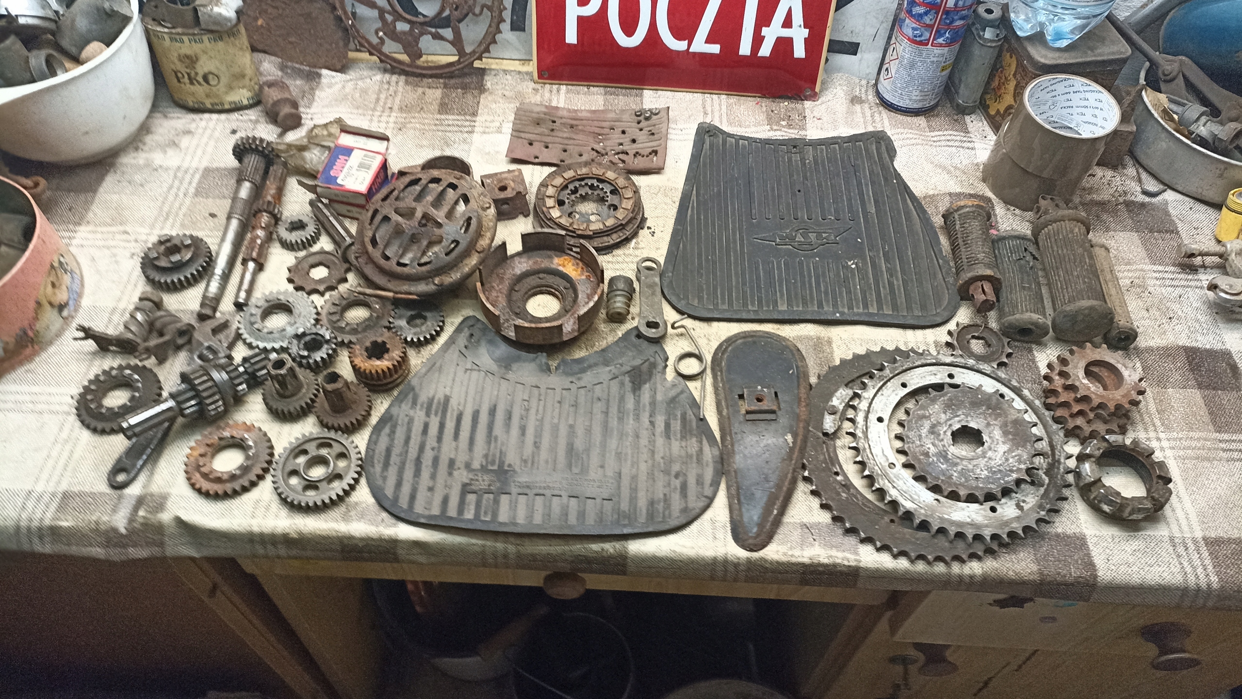 Zestaw część ze strychu tryby skrzynia biegów WSK SHL wfm zębatki ...