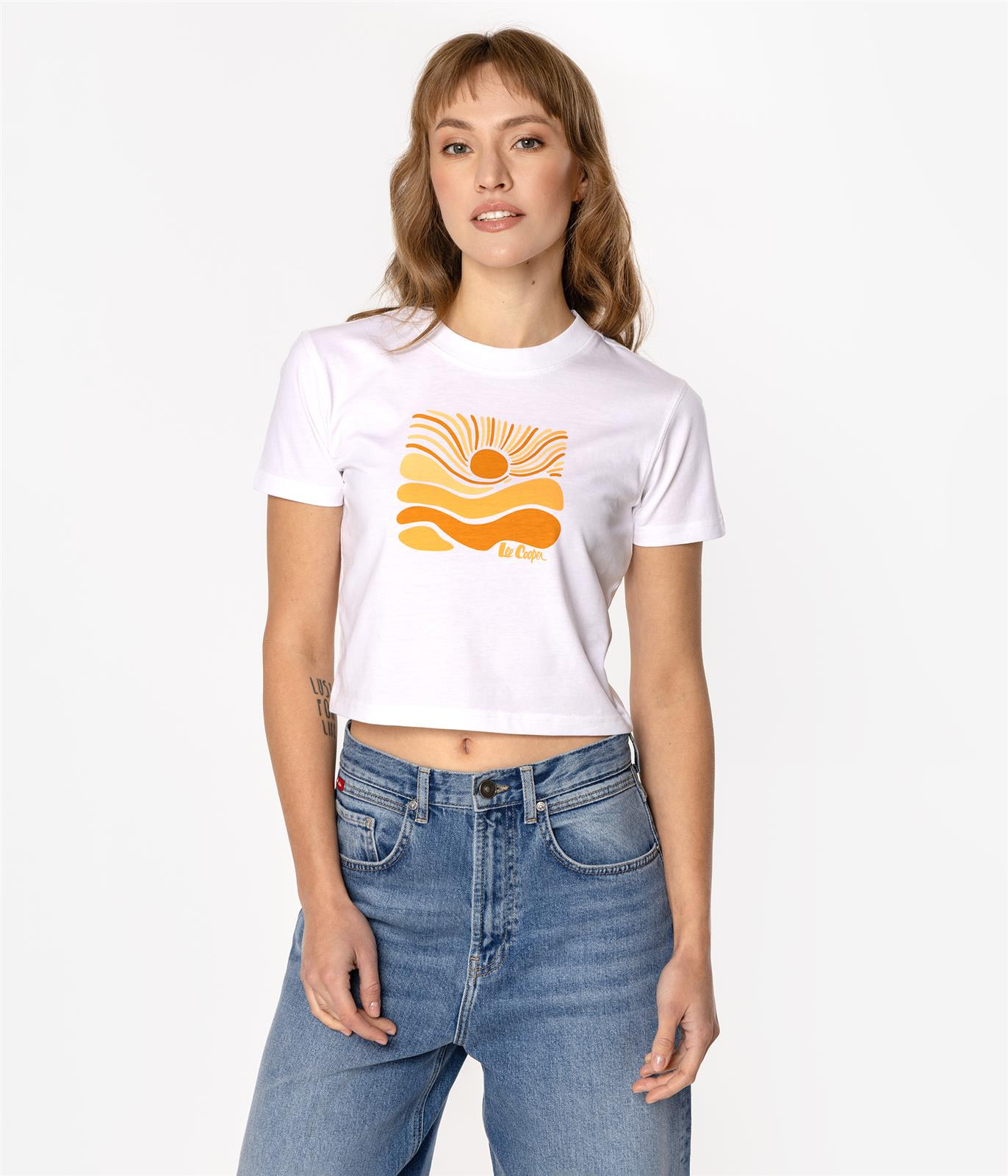 LEE COOPER dámské tričko SUN 1160 WHITE ORANGE S za 348.00CZK - Allegro
