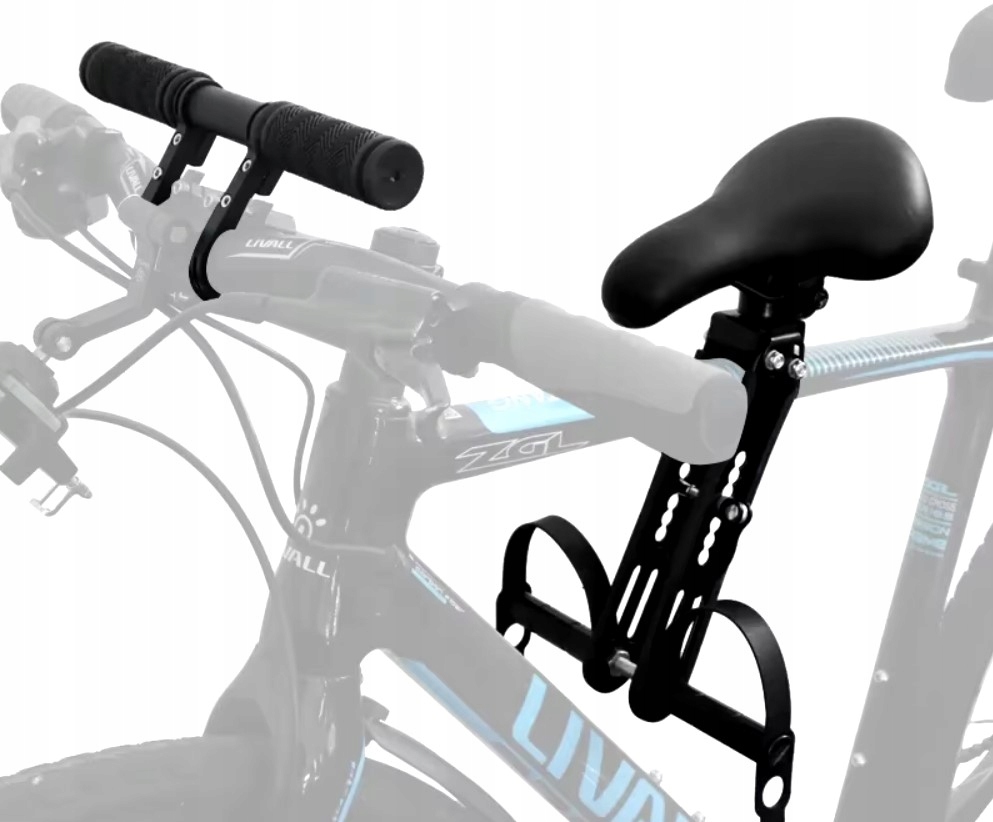 SIODEŁKO ROWEROWE NA RAMĘ DLA DZIECKA FOTELIK DO ROWERU Z KIEROWNICĄ ...