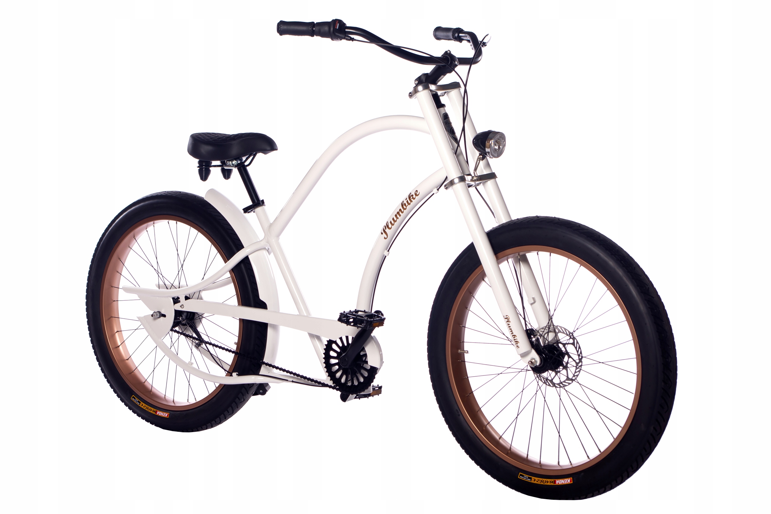 Rower miejski Plumbike Grand Chopper rama 21 cali koło 26 " biały ...