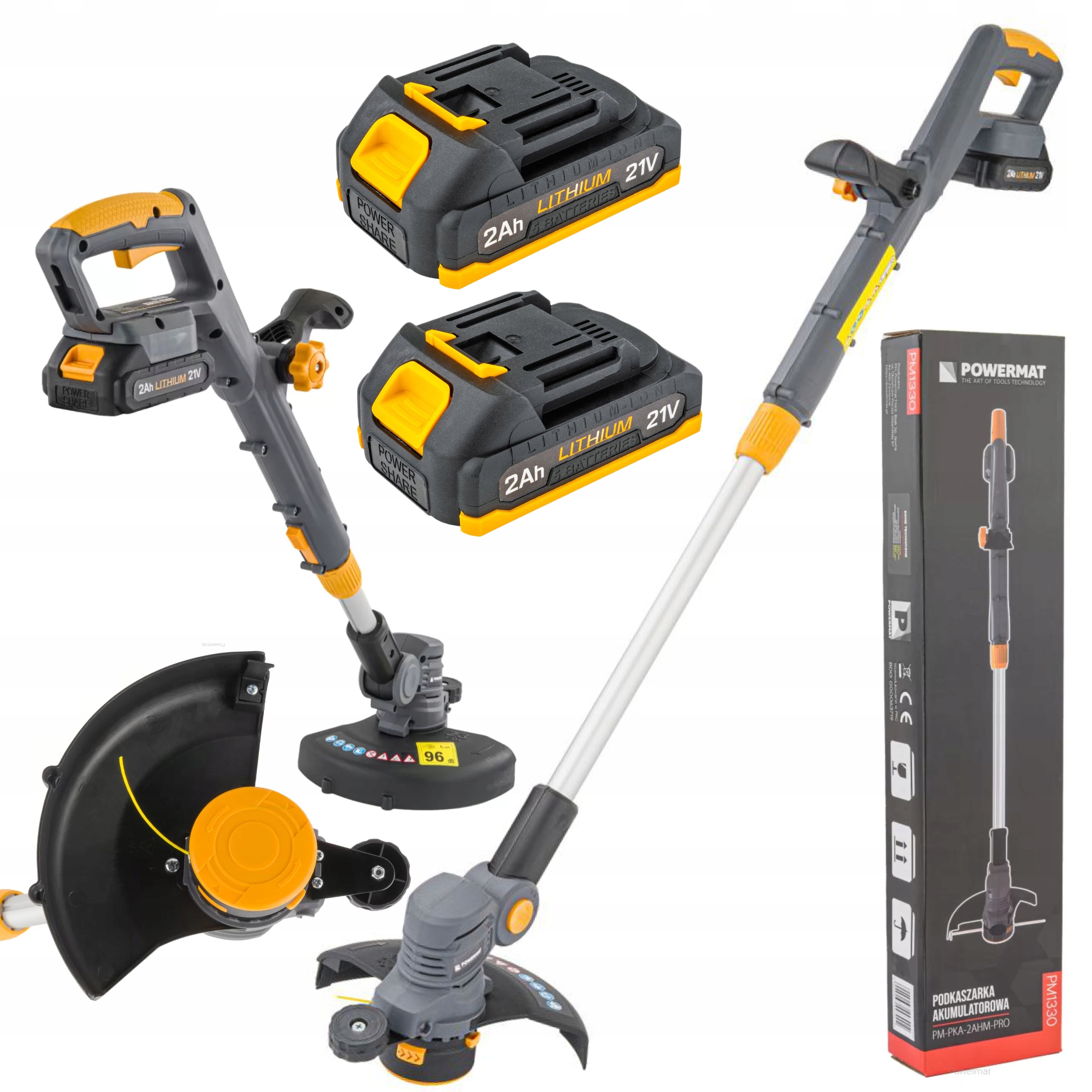 POWERMAT PODKASZARKA 23cm TELESPOKOWA+ 2x2Ah AKUMULATOR 21V PM-PKA-2AHM ...