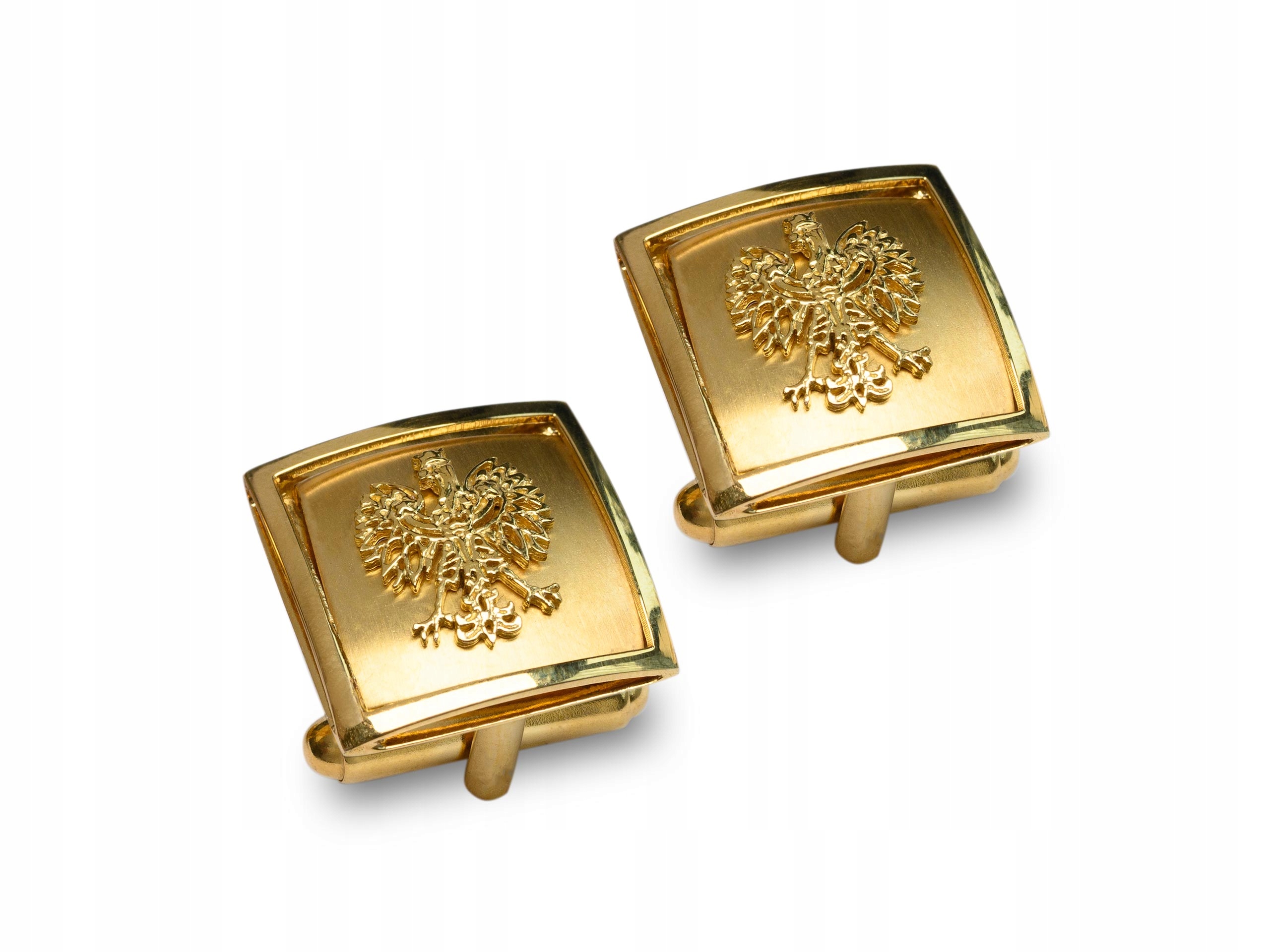 Spinki do manietów srebrne, pozłacane z orzełkiem • Cena, Opinie ...