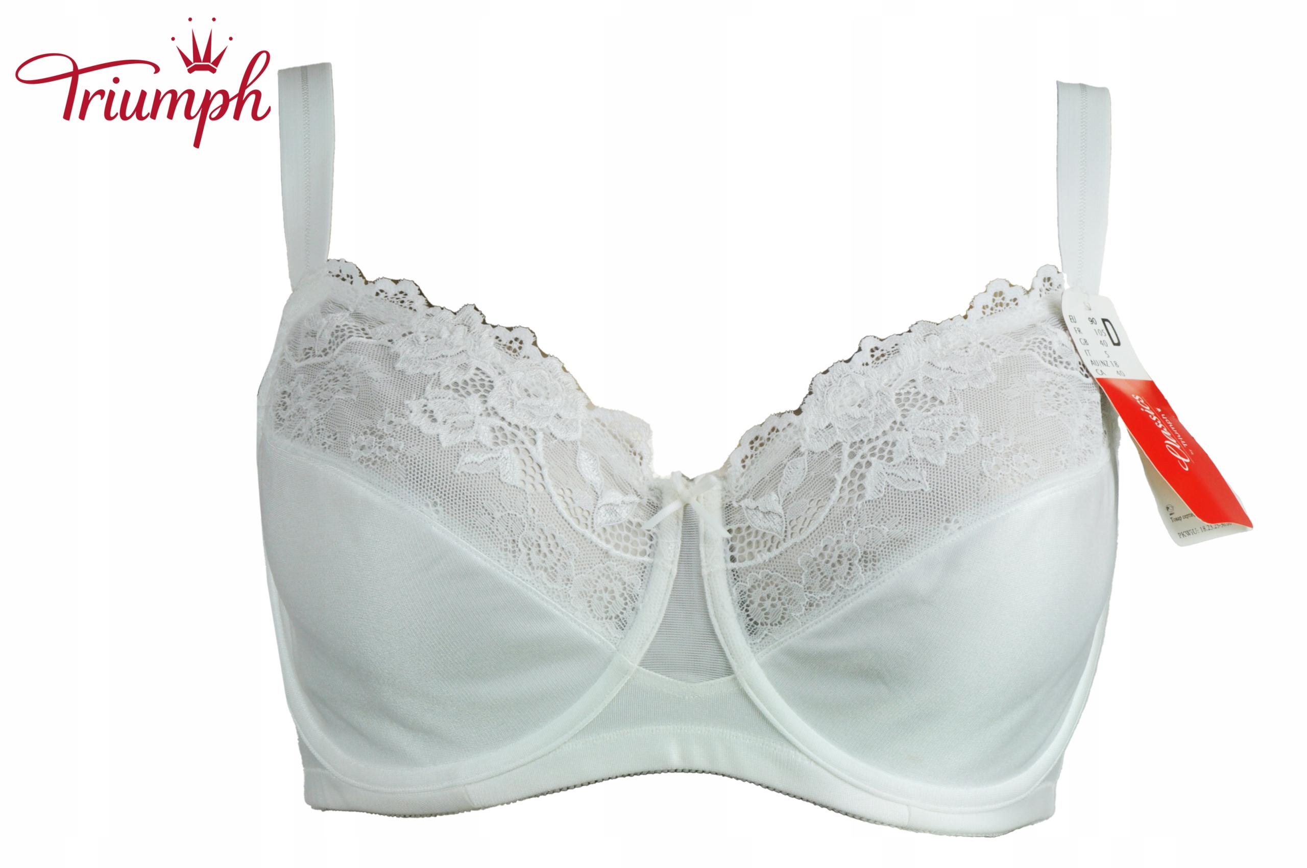 Triumph BIUSTONOSZ STANIK damski biały z fiszbinami miękki 95D ...