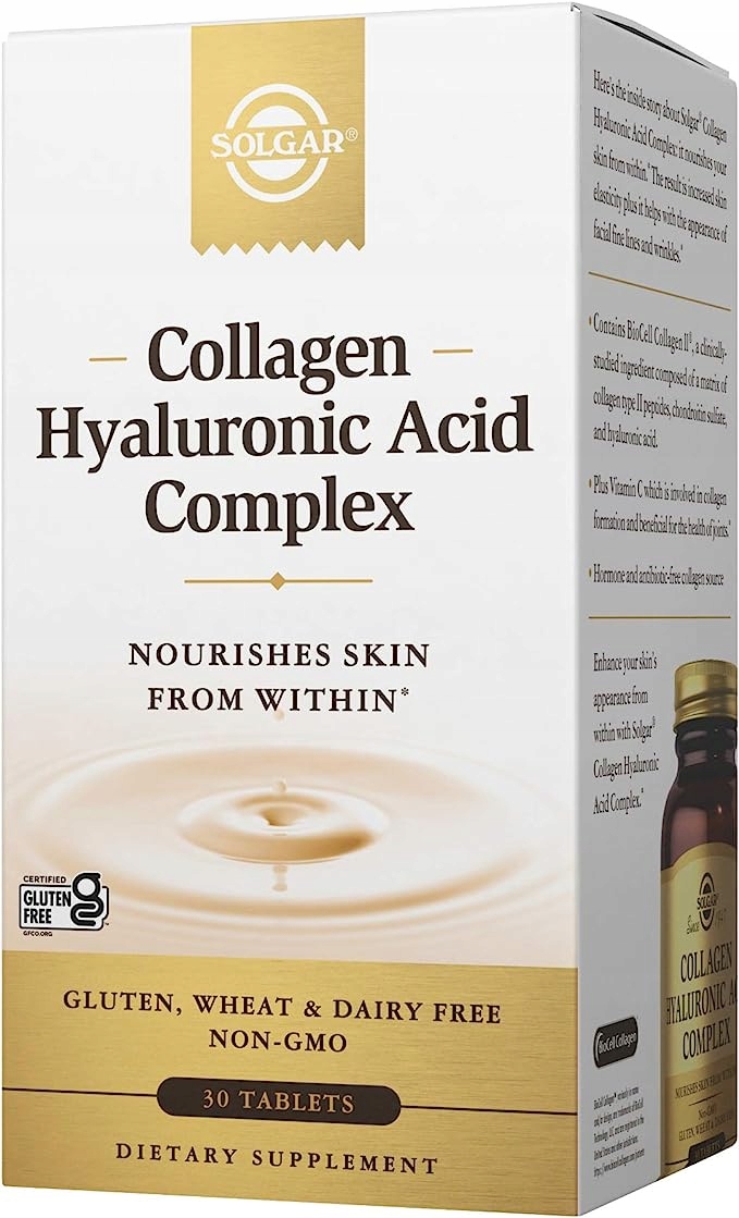 SOLGAR Collagen Hyaluronic Acid Complex 30 tabletek STAWY KOŚCI MIĘŚNIE - 0033984013155 ...