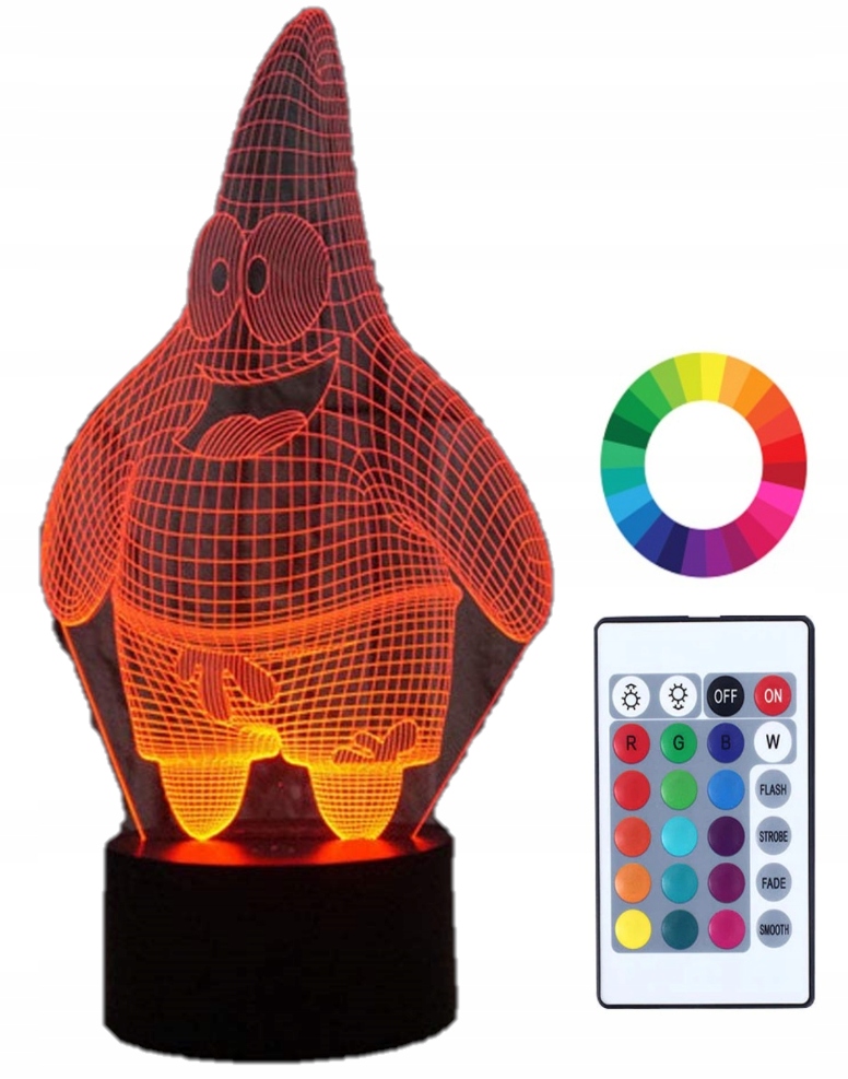 Lampka Nocna 3D Led Spongebob Patryk IMIĘ Grawer 12636587527 - Allegro.pl