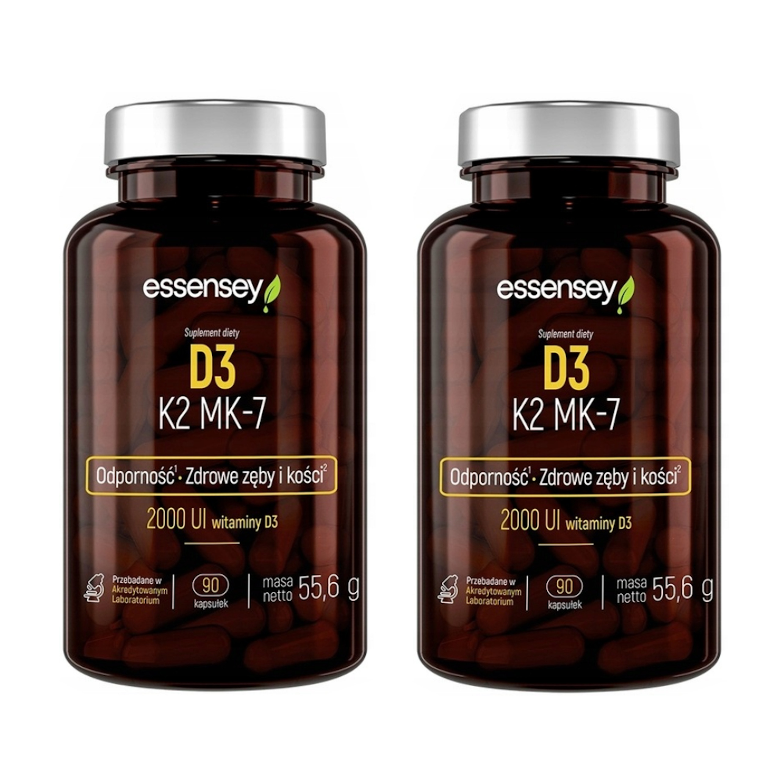 ESSENSEY WITAMINA D3 K2 MK-7 180 k OLEJ MCT DUŻA DAWKA ODPORNOŚĆ KOŚCI ...